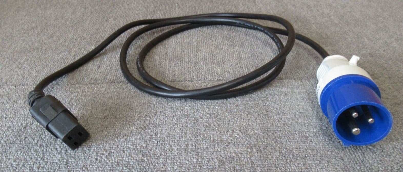 Walther 16A-6H 230V IP44 3 Pin Industrial Plug To C19 Female Power ...