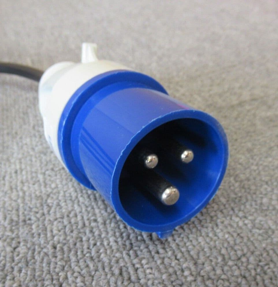 Walther 16A-6H 230V IP44 3 Pin Industrial Plug To C19 Female Power ...