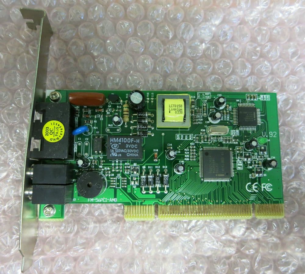 Well FM-56PCI-AMB Internal DSL/Phone RJ-11 PCI 56K Fax Modem Card