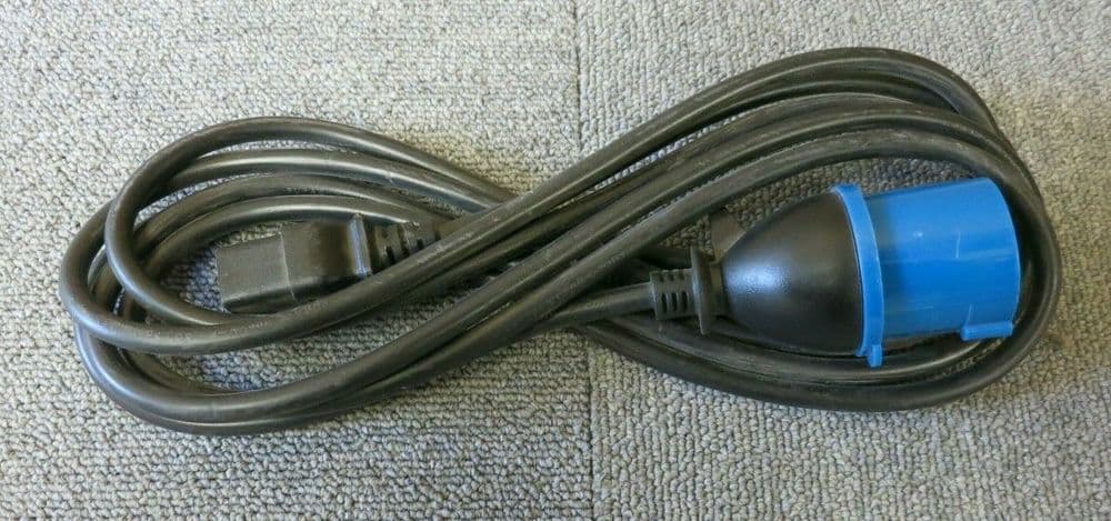 Well Shin WS-197-1 3 Pin 16A Blue Plug To C19 Power Cable 3 5M Black