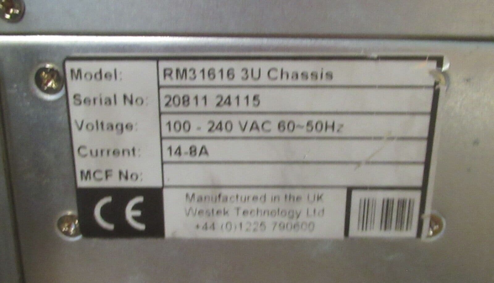 Westek Technology RM31616 1x Intel E6420 2GB RAM 16x 3 5" Bay 3U ...