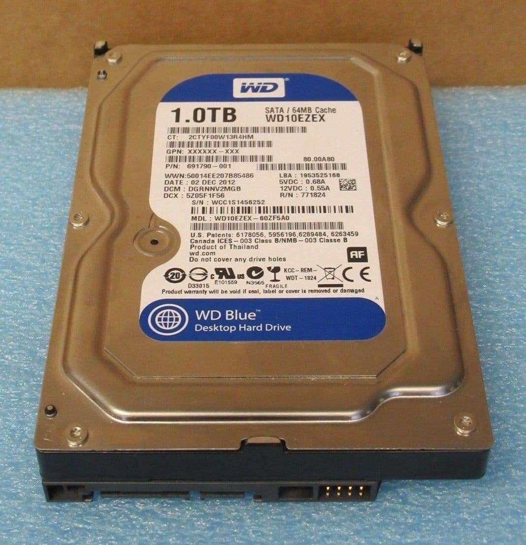Western Digital Blue 1TB 3 5" SATA 6GB/S 7 2K 64MB HDD WD10EZEX-60ZF5A0