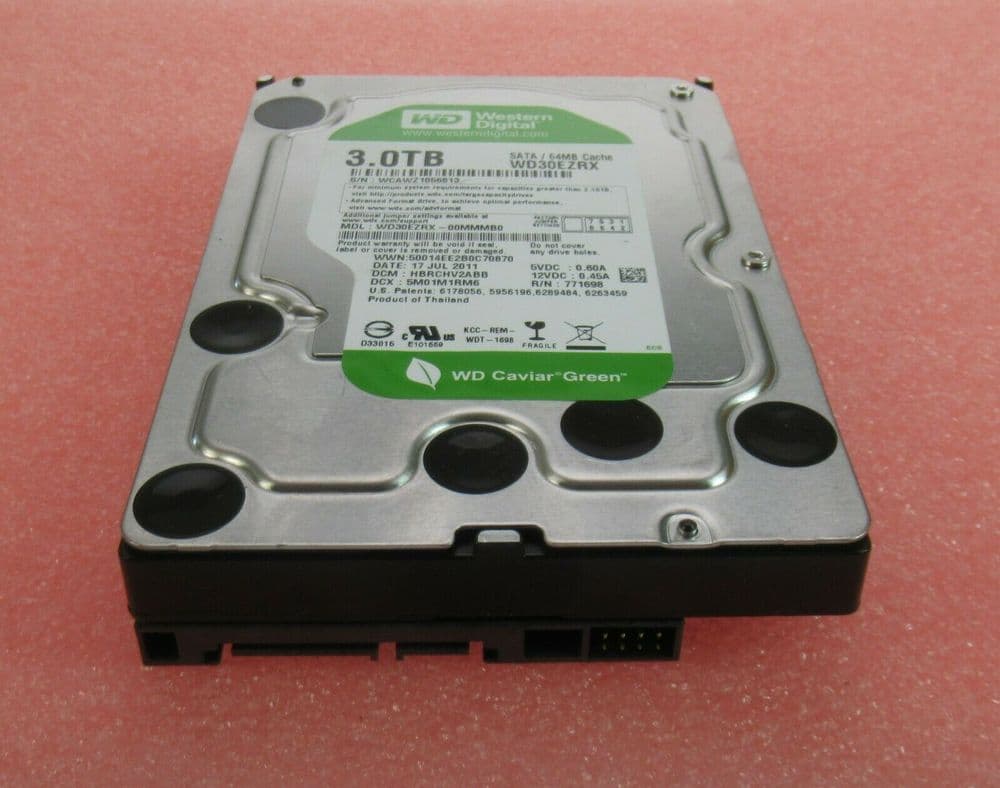 Western Digital Caviar Green 3TB 3 5 SATA 6GB/s 5 4K 64MB Server HDD WD30EZRX