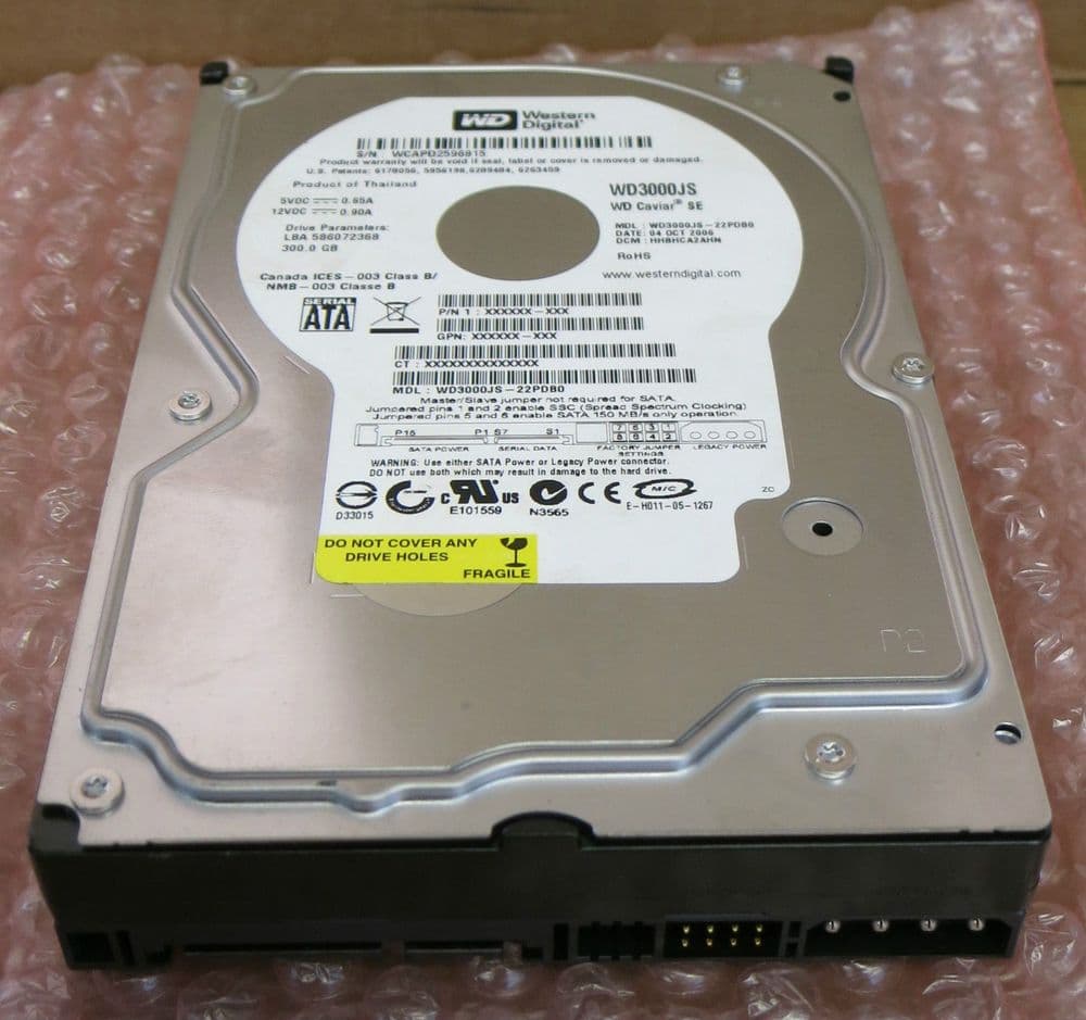 Western Digital Caviar WD2500JS-22PDB0 250GB 7 2K RPM 8MB SATA 3 5 ...