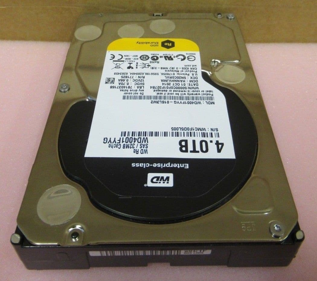 Western Digital RE 4TB 3 5" SAS 6GB/s 7 2K 32MB Hard Disk Drive WD4001FYYG
