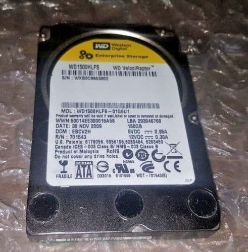Western Digital VelociRaptor 150GB 2 5" SATA 3Gb/s 10K WD1500HLFS Hard ...