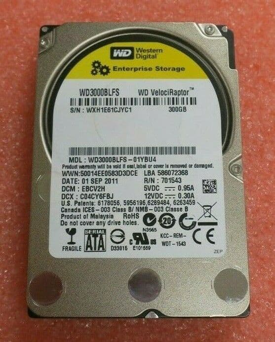 Western Digital VelociRaptor 300GB 2 5" SATA 3 0GB/S 10K 16MB ...