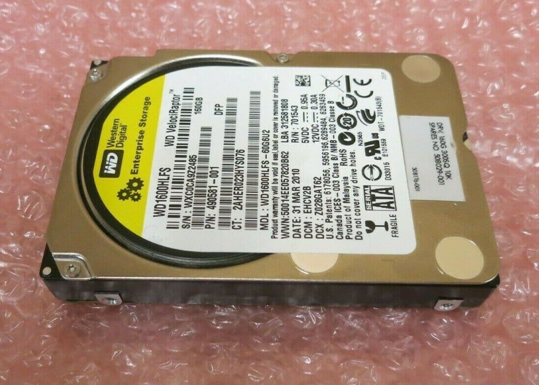 Western Digital VelociRaptor WD1600HLFS-60G6U2 160GB 10000RPM 16MB 3 5 ...
