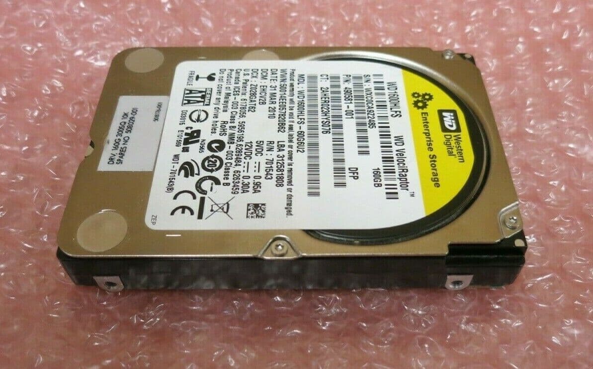 Western Digital VelociRaptor WD1600HLFS-60G6U2 160GB 10000RPM 16MB 3 5 ...