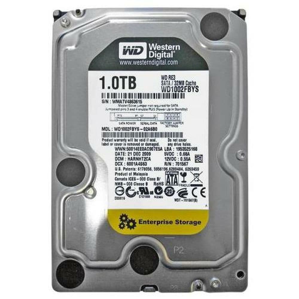 Western Digital WD RE3 1TB 3 5" SATA 3GB/s 7 2K 32MB HDD Hard Drive ...