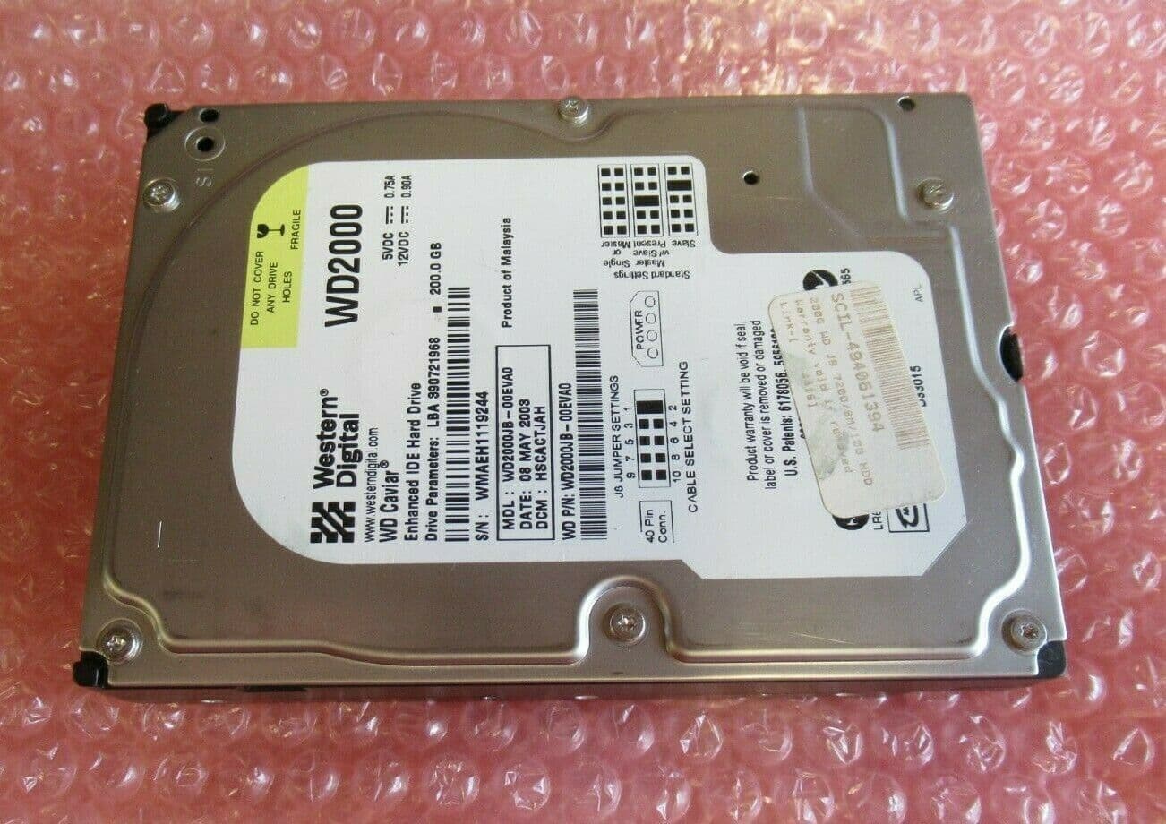 Western Digital WD2000JB-00EVA0 Caviar 200GB 7200RPM ATA-100 8MB 3 5 ...