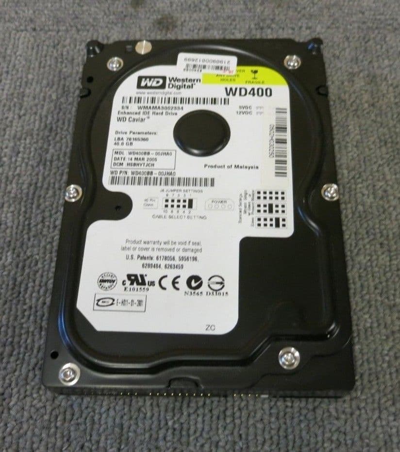 Western Digital WD400BB-00JHA0 40GB 7200RPM 2MB 3 5" ATA-100 Internal HDD