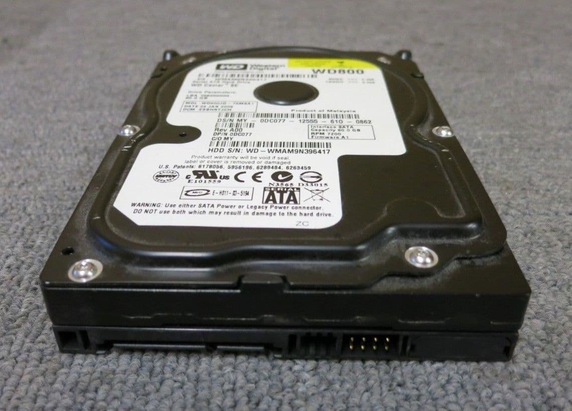 Western Digital WD800JD-75MSA1 DC077 Blue 80GB 7200RPM 8MB 3 5" ATA-300 HDD