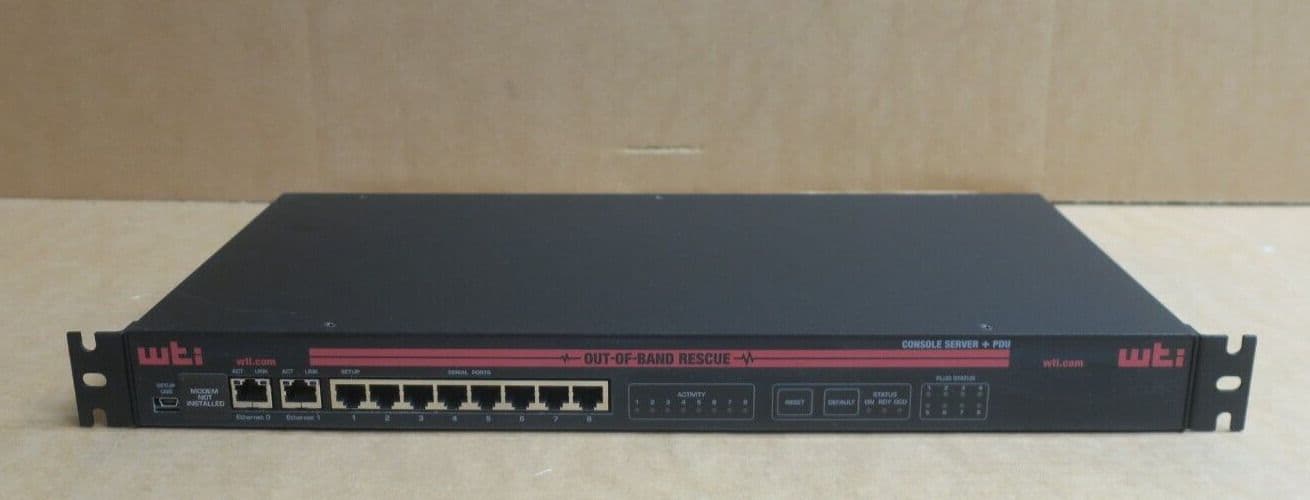 WTI Out-Of-Band Rescue Console Server 8x C13 PDU Combo Unit CPM-800-2-EA