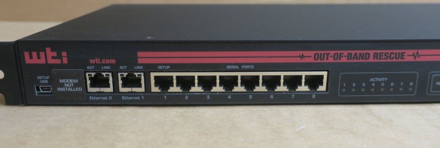 WTI Out-Of-Band Rescue Console Server 8x C13 PDU Combo Unit CPM-800-2-EA