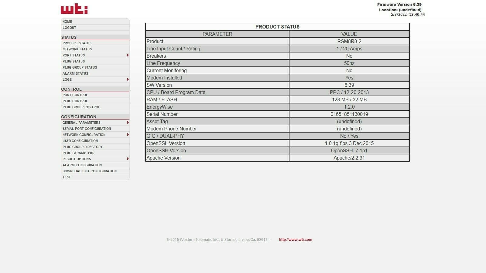WTI RSM-8R8-2DE Remote Site Manager Console Power Hybrid 1U RackMount ...