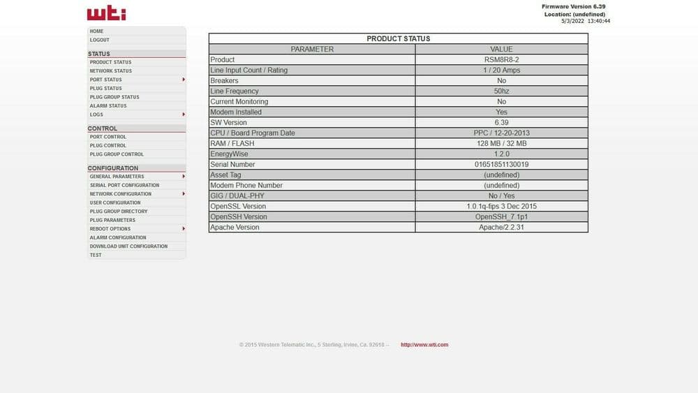 WTI RSM-8R8-2DE Remote Site Manager Console Power Hybrid 1U RackMount ...