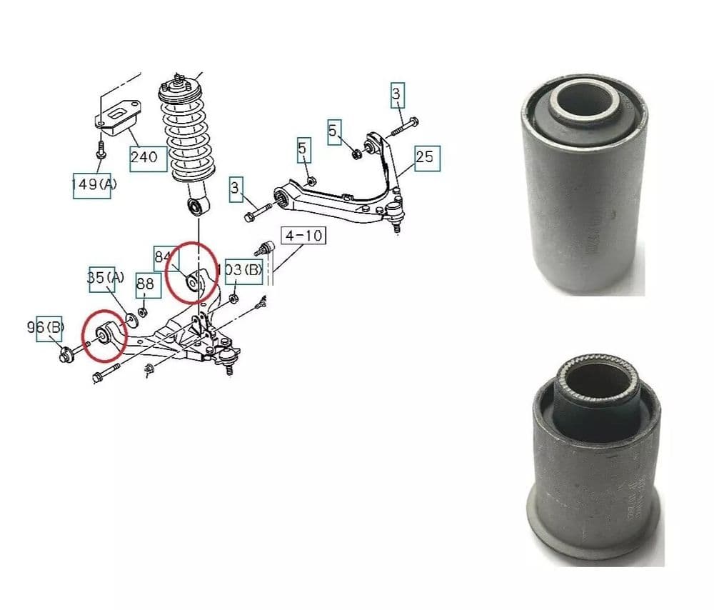 Isuzu D-Max / Rodeo 2 5TD Pick Up TFS86 08/2006 - Front Lower Wishbone ...