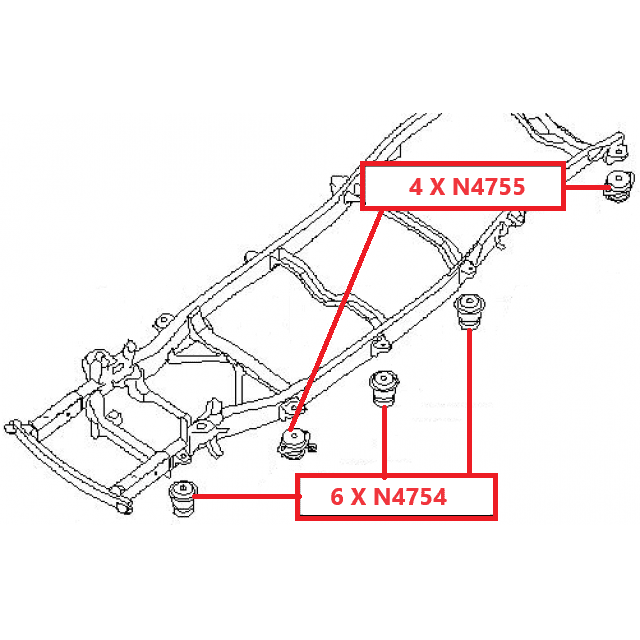 Nissan Navara D40 Pick Up 3 0DCi/TD 05/2010 - Frame / Chassis Body ...