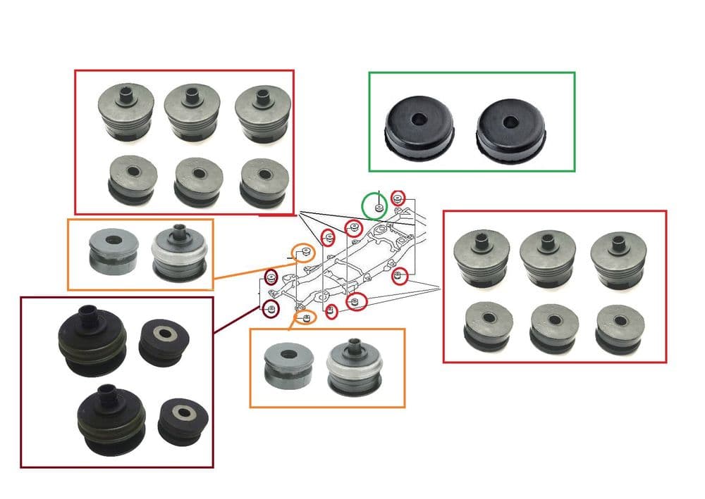 Nissan Patrol Y60 4 2D 10/1992-09/1997 TD42 - Sub Frame to Chassis Body ...