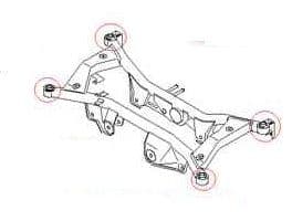 Nissan X-Trail 2 0Petrol T30 - QR20DE 06/2001-05/2007 - Rear Sub Frame ...