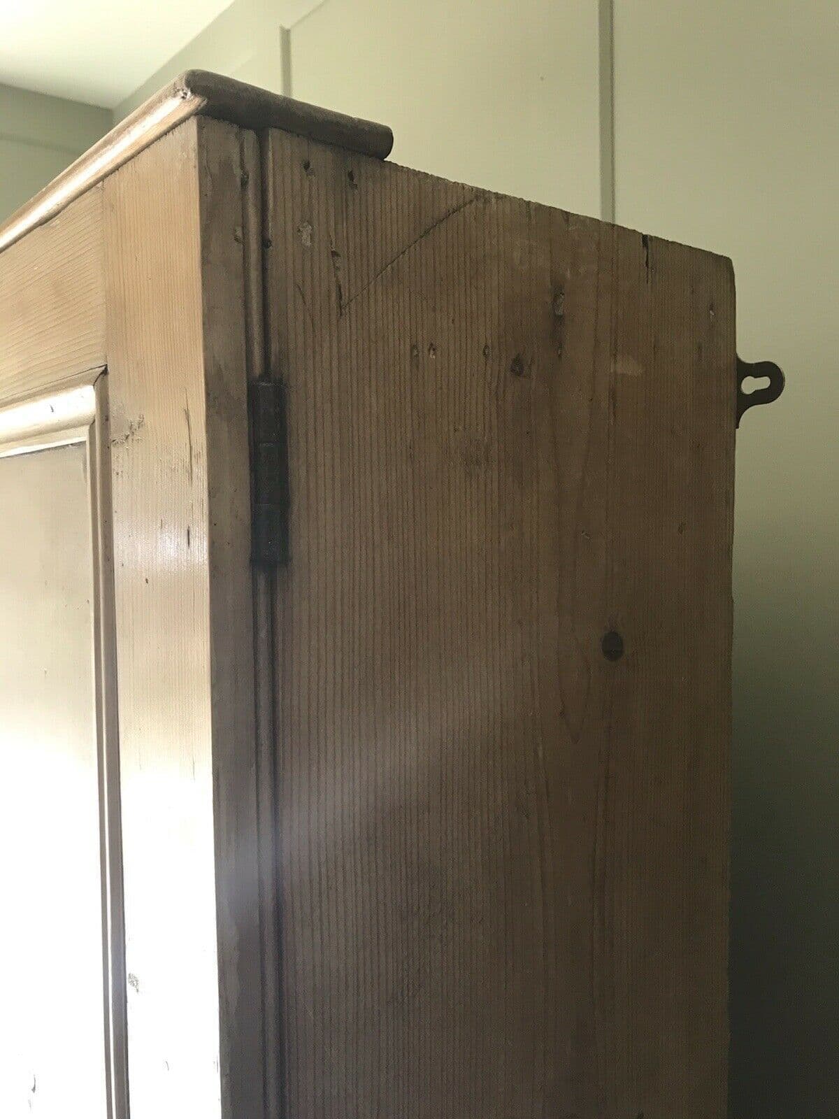Antique Pine Rustic Wall Tool Cupboard Storage Cabinet