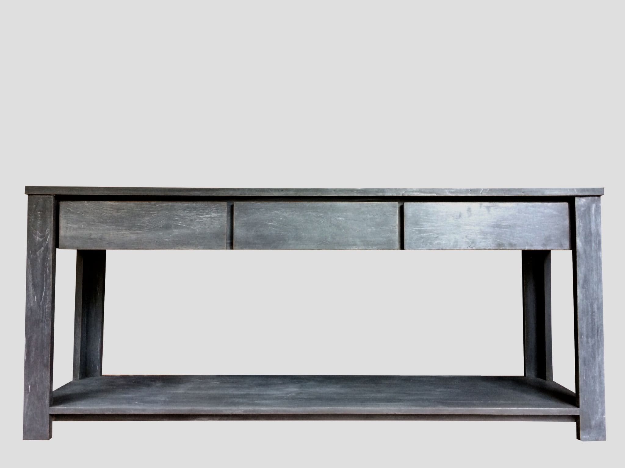 Industrial Style Slate Grey Painted Elm Sideboard Server Console Hall Table