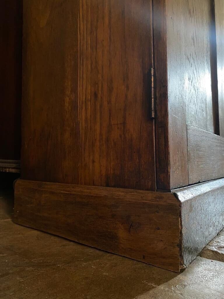 Large Antique Solid Oak School Cupboard Hall Larder Kitchen Cabinet