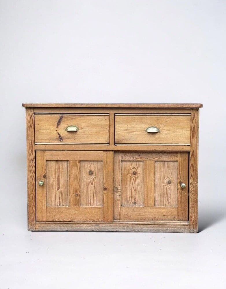 Vintage Rustic Solid Pine Sideboard Cupboard Server Dresser Base