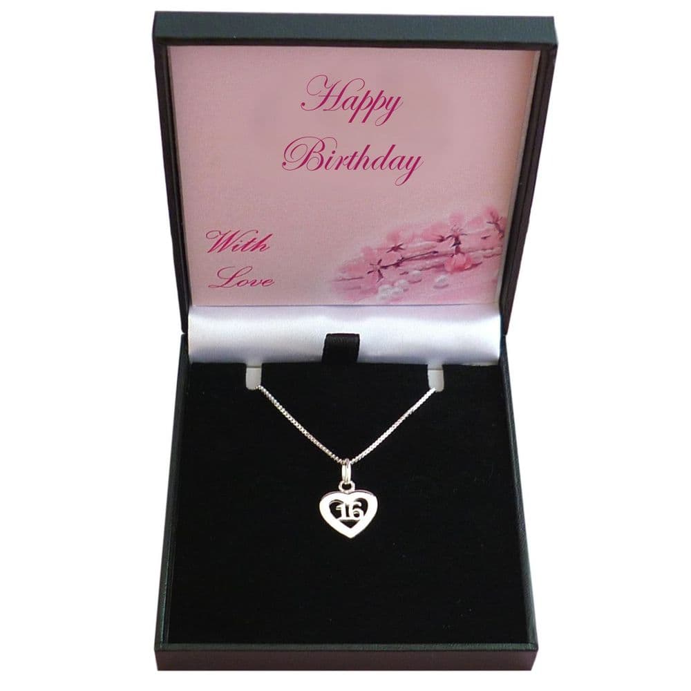 16th Birthday Necklace, .925 Sterling Silver | Jewels 4 Girls