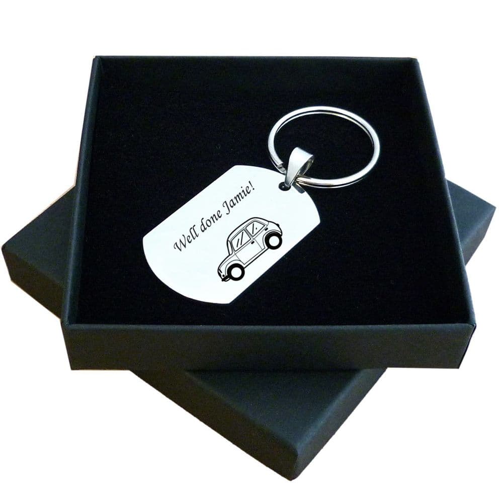 Car Keyring with Engraving, Keychain, Personalised | Jewels 4 Girls