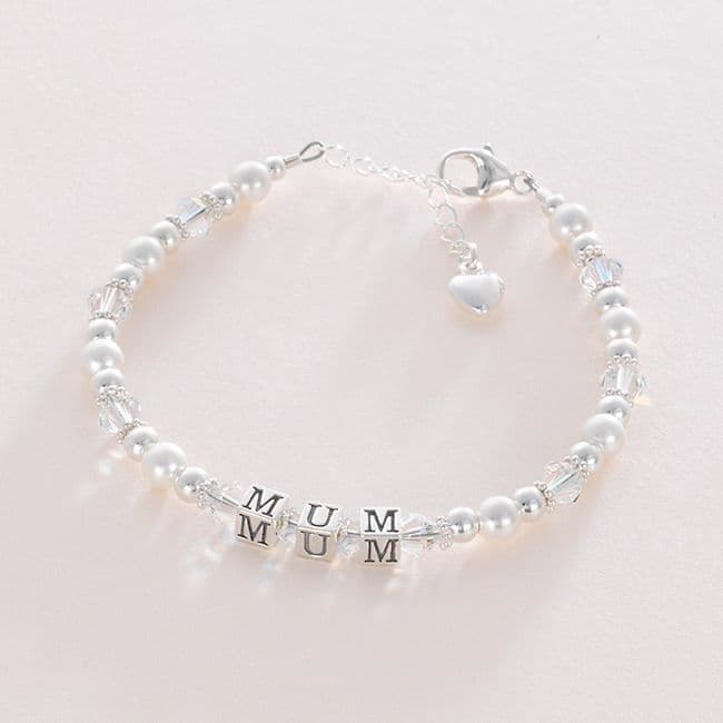 Silver Name Bracelet for Mum or Mummy | Jewels 4 Girls
