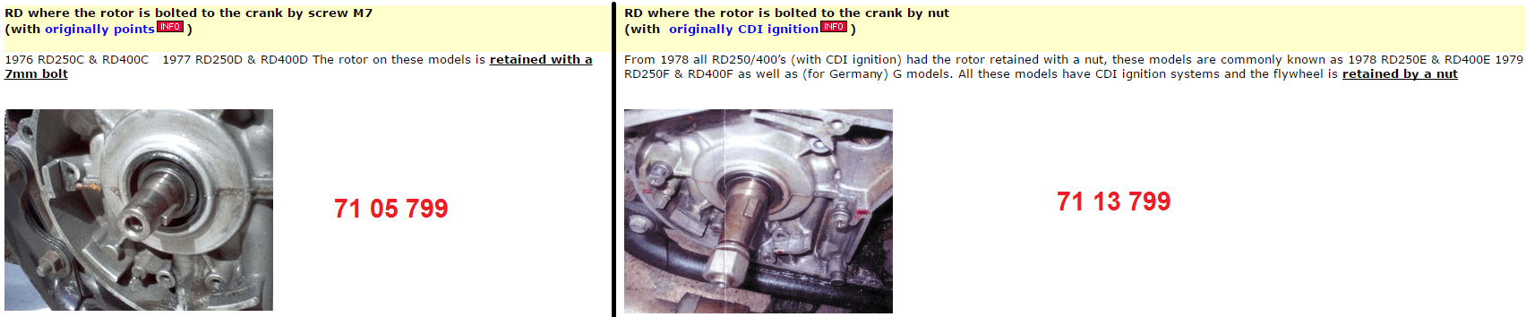 POWERDYNAMO IGNITION YAMAHA DS7/R5/RD250/ RD350/RD400 1973-1977 71 05 799