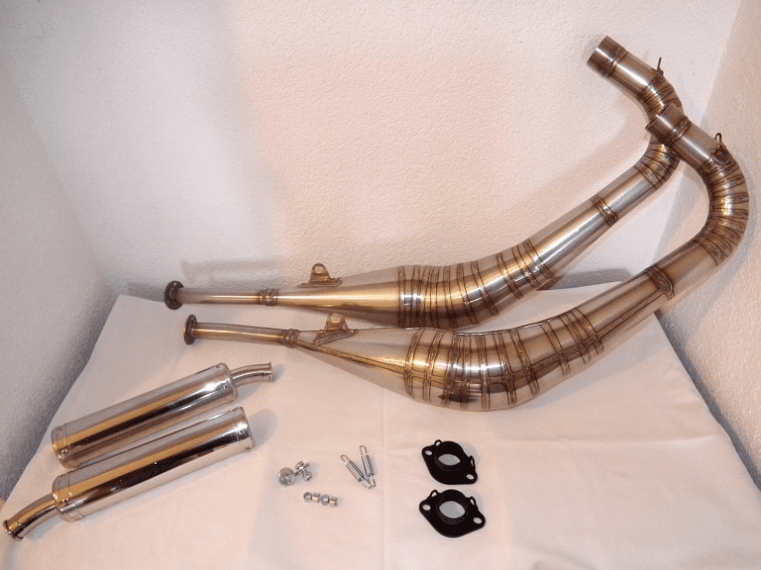 Yamaha R5 & RD350 & RD400 "Cafe Racer" STAINLESS STEEL EXHAUSTS