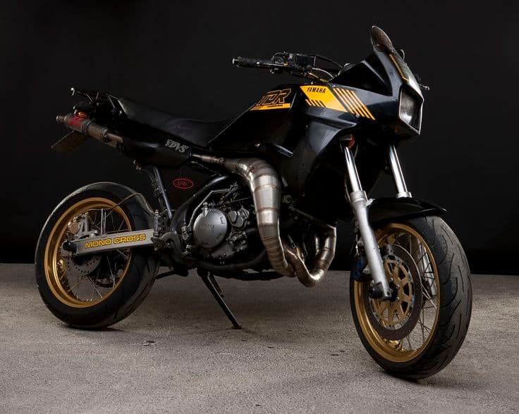 Yamaha TDR250 MILD STEEL TOP REAR EXIT STYLE EXHAUSTS