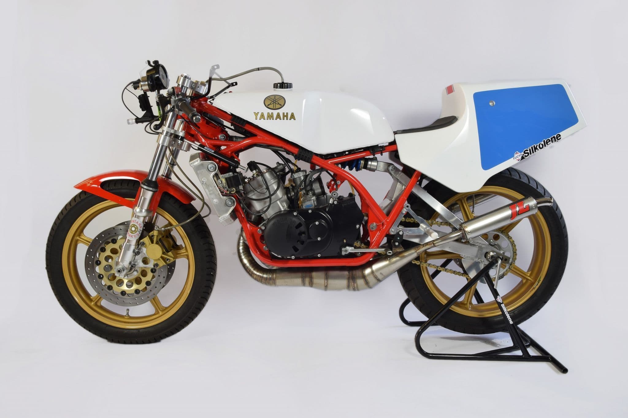 Yamaha TZ350 CROSS OVER MILD STEEL JL EXHAUSTS