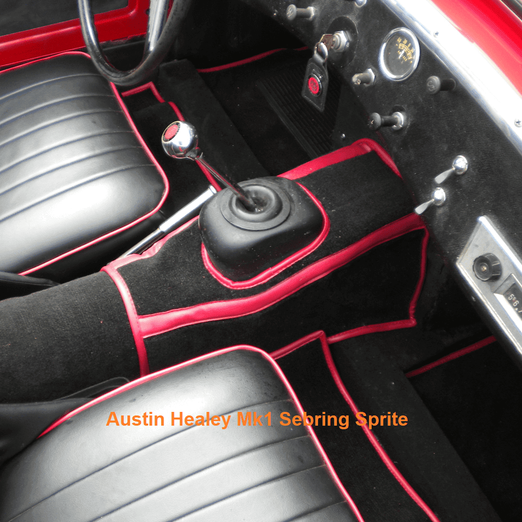 Austin Healey Sprite Mk1 Carpet Set in Tufted Deep Pile Handmade to Order