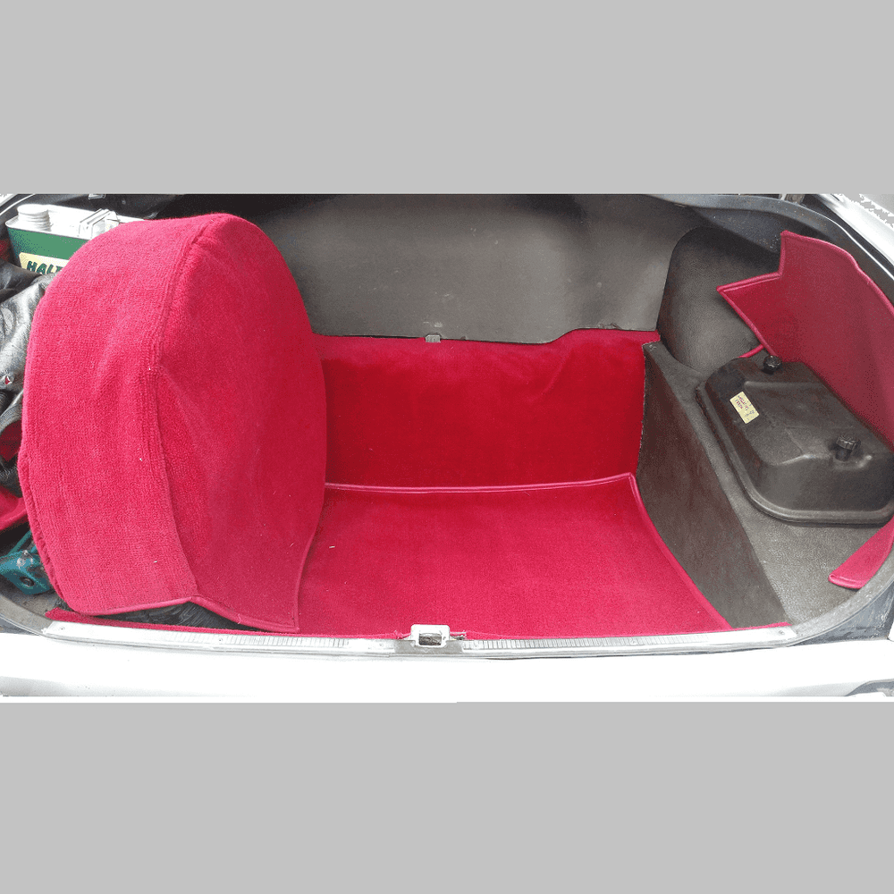 Boot Trunk Set inc Spare Wheel Made to Order in Hessian Backed for ...