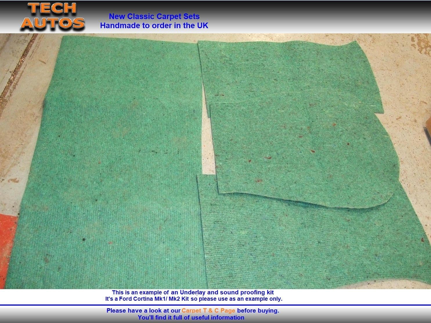 Classic Car Underlay & Sound Proofing Set for Rolls Royce Corniche II