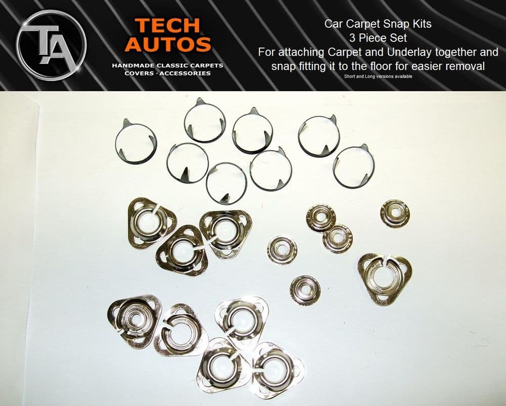 Ford Consul MK2 Snap Fastener Sets for Classic Car Carpets and Underlay