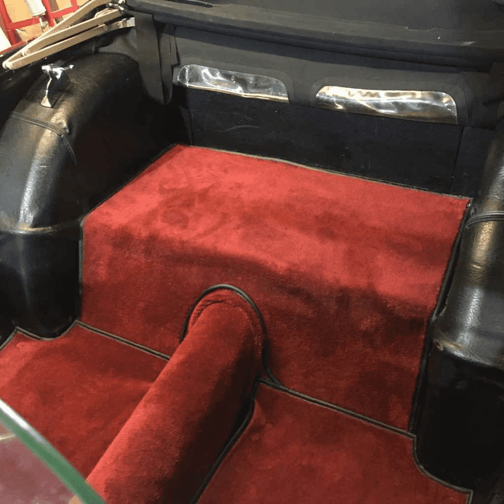 MG TF Carpet Set in Hessian Backed Handmade to Order