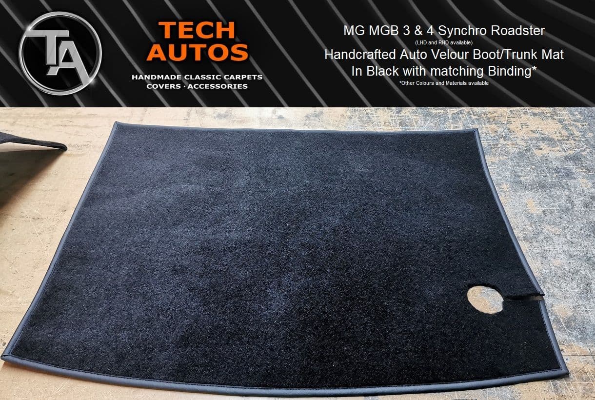 MGB Roadster Handmade Trunk/Boot 4 or 10 Piece Set Tufted Deep Pile