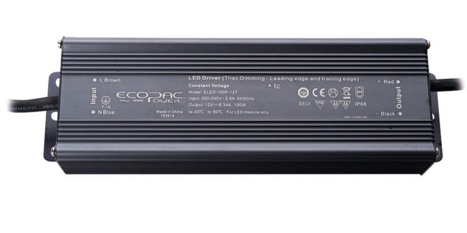 100W 12V DC LED Driver IP66 TRIAC DIMMABLE