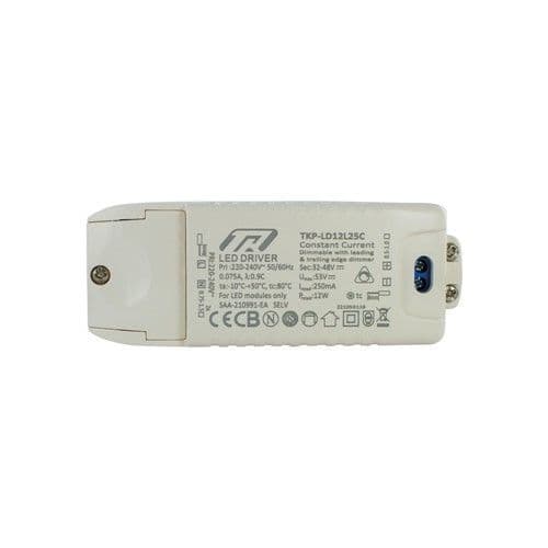 CONSTANT CURRENT DRIVER 10 5W 250MA IP20 TRIAC DIMMABLE 32-45V OUTPUT ...