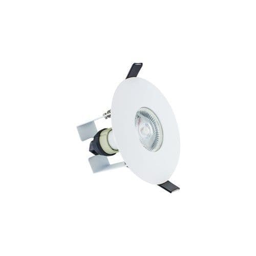 EVOFIRE FIRE RATED DOWNLIGHT 70-100MM CUTOUT IP65 WHITE ROUND GU10 ...