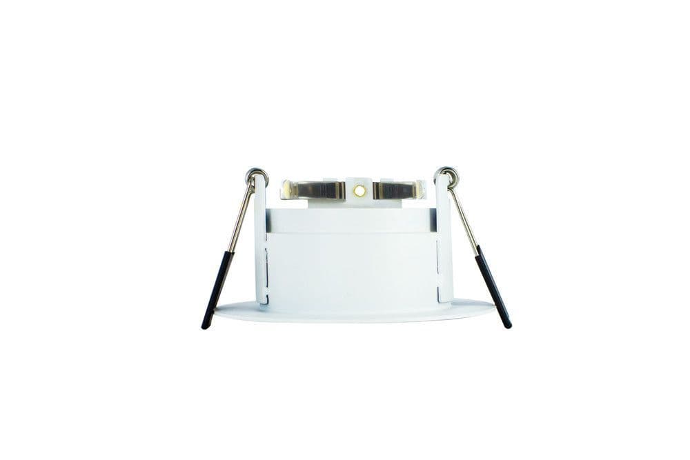 EVOFIRE FIRE RATED DOWNLIGHT 70MM CUTOUT IP65 WHITE RECESSED GU10 HOLDER INTEGRAL