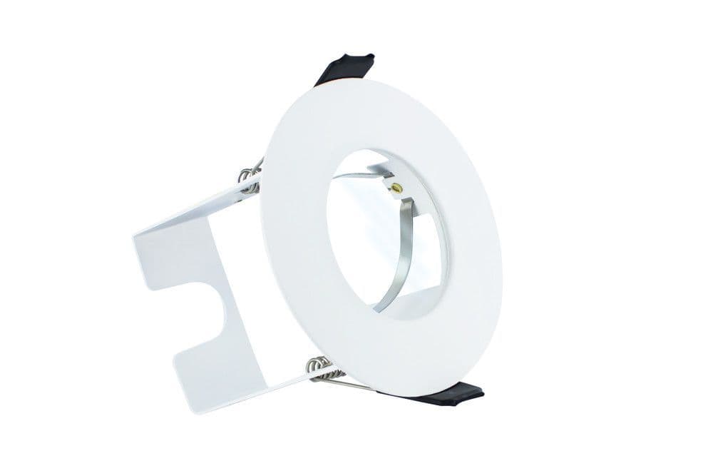 EVOFIRE FIRE RATED DOWNLIGHT 70MM CUTOUT IP65 WHITE ROUND NO GU10 ...