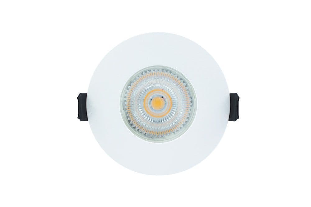 EVOFIRE FIRE RATED DOWNLIGHT 70MM CUTOUT IP65 WHITE ROUND NO GU10 ...