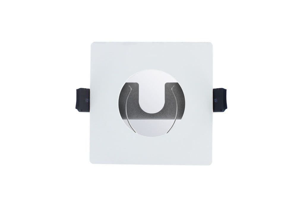 EVOFIRE FIRE RATED DOWNLIGHT 70MM CUTOUT IP65 WHITE SQUARE GU10 HOLDER ...