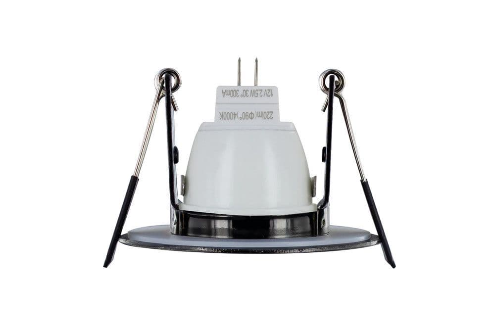 EVOFIRE MINI FIRE RATED DOWNLIGHT 45MM CUTOUT IP65 BLACK CHROME ROUND ...